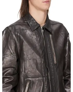 Rick Owens Concealed Zip Front Jacket - Bronze