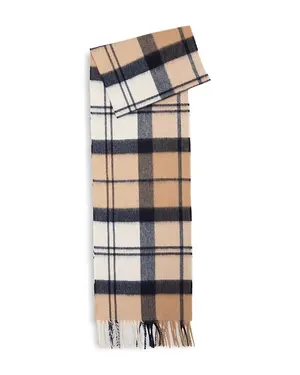 Barbour Tartan Cash Scarf - Hessian Navy