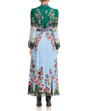 Saloni Jacqui-b Belted Midi Dress