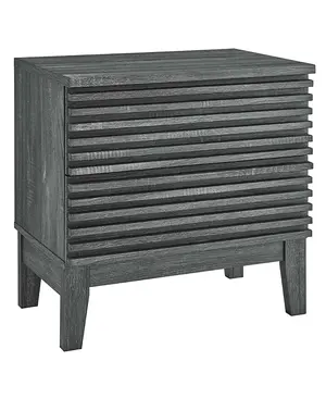 MODWAY Render Two-drawer Nightstand - Charcoal
