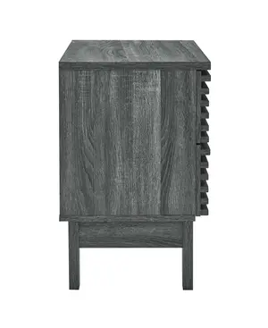 MODWAY Render Two-drawer Nightstand - Charcoal