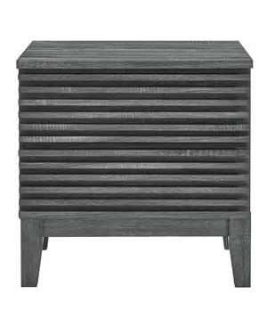 MODWAY Render Two-drawer Nightstand - Charcoal