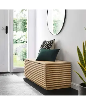 MODWAY Render Storage Bench - Oak