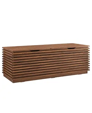 MODWAY Render Storage Bench - Walnut