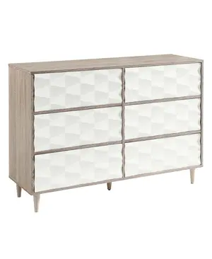 MODWAY Vespera 6-drawer Dresser Oak White