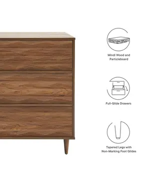 MODWAY Vespera 6-drawer Dresser - Walnut