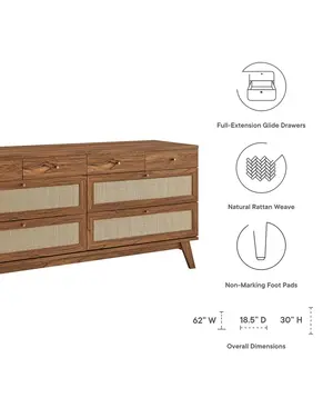MODWAY Soma 8-drawer Dresser - Walnut