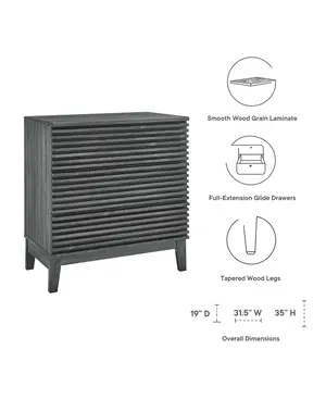 MODWAY Render 3-drawer Bachelor's Chest