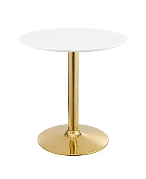 MODWAY Verne 28" Dining Table - Gold White