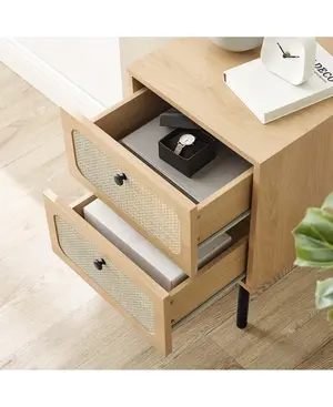 MODWAY Chaucer 2-drawer Nightstand - Oak