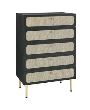 MODWAY Chaucer 5-drawer Chest - Black