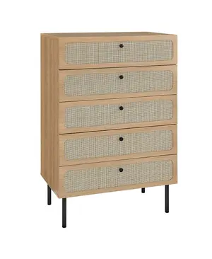 MODWAY Chaucer 5-drawer Chest - Oak