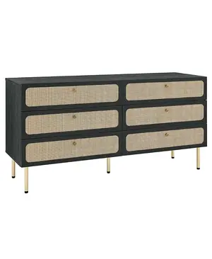 MODWAY Chaucer 6-drawer Dresser - Black