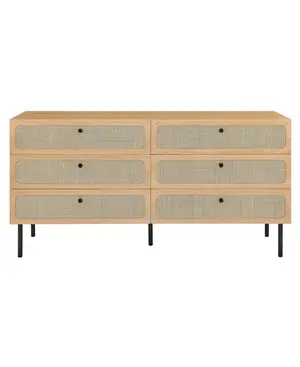 MODWAY Chaucer 6-drawer Dresser - Oak