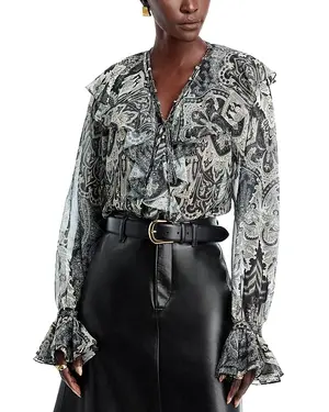 Kobi Halperin Lock Tie Neck Top