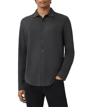 John Varvatos Drewce Button Front Shirt - Deep Charcoal