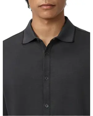 John Varvatos Drewce Button Front Shirt - Deep Charcoal