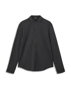 John Varvatos Drewce Button Front Shirt - Deep Charcoal