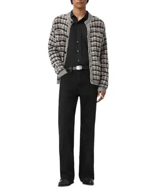John Varvatos Textured Cardigan Sweater