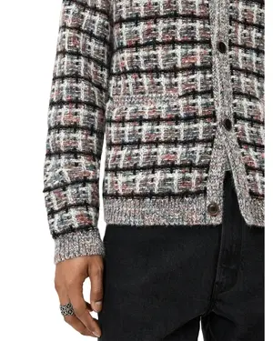 John Varvatos Textured Cardigan Sweater