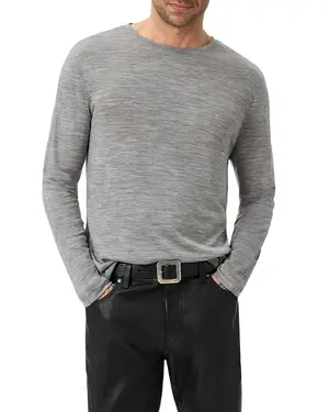 John Varvatos Clemente Long Sleeve Tee - Medium Gray
