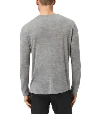 John Varvatos Clemente Long Sleeve Tee - Medium Gray