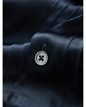John Varvatos Albany Button Front Silk Shirt