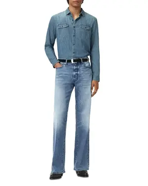 John Varvatos Otto Denim Snap Front Shirt