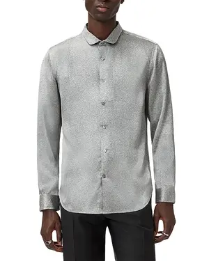 men's jacquard long sleeve shirts