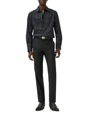 John Varvatos Rodney Printed Button Front Shirt - Black