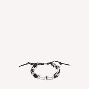Balenciaga Bb Icon Lace Bracelet - Black