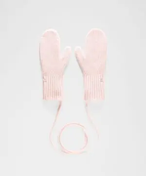 Lululemon Alpaca Wool-blend Mittens - Heathered Blissful Pink