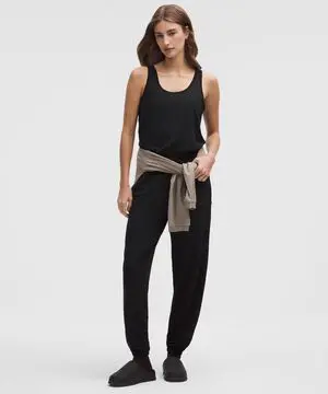 Lululemon Becalm Cinch-waist Jumpsuit - Black