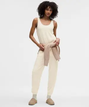 Lululemon Becalm Cinch-waist Jumpsuit - Coconut Ivory