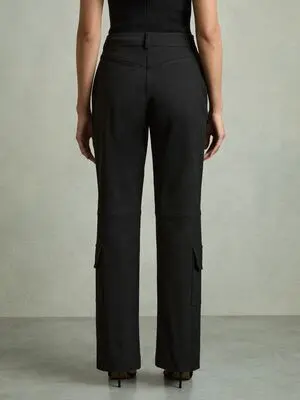 REISS Camilla Wide-leg Combat Trousers