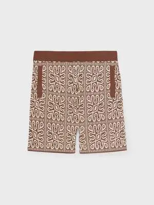 REISS Tile Pattern Knit Shorts