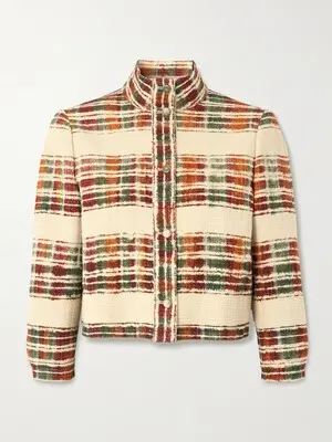 Loro Piana Striped Wool-bouclé Jacket