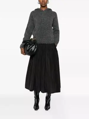 Max Mara Hooded Textured Hoodie