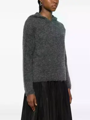 Max Mara Hooded Textured Hoodie