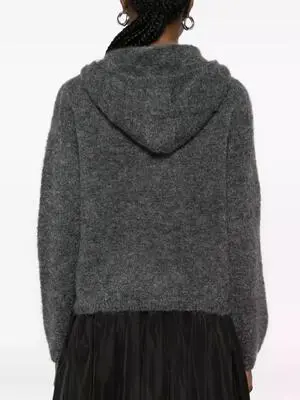 Max Mara Hooded Textured Hoodie