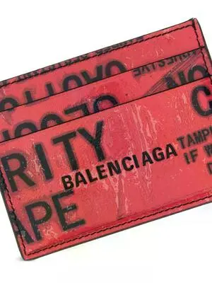 Balenciaga Tape Type Leather Card Holder