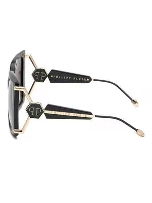 Philipp Plein Geometric-frame Sunglasses - Black