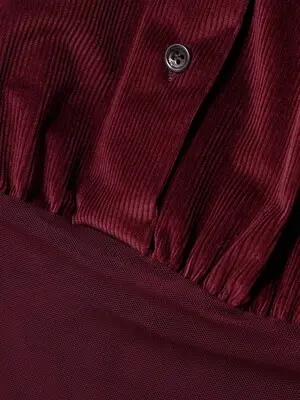 Max Mara Stretch Cotton-corduroy Bodysuit