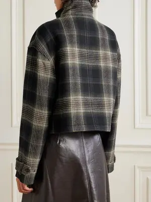 Veronica Beard Bateman Checked Wool-blend Jacket