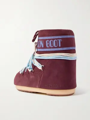 Moon Boot Icon Low Printed Suede Snow Boots - Brown