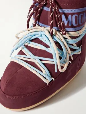 Moon Boot Icon Low Printed Suede Snow Boots - Brown