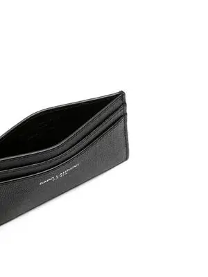 Saint Laurent Paris Credit Card Case In Grain De Poudre Leather