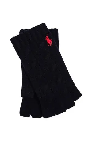 Polo Ralph Lauren Cable-knit Fingerless Gloves - Hunter Navy