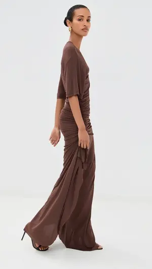 Christopher Esber Shibari Jersey Ruched Tee Dress