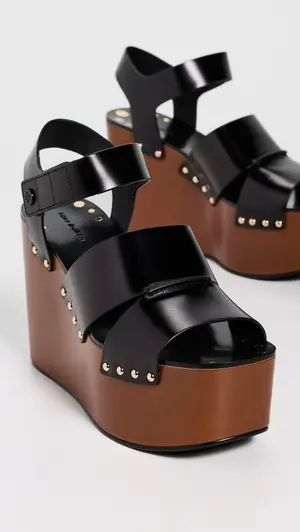 Tory Burch Studded Platform Wedges